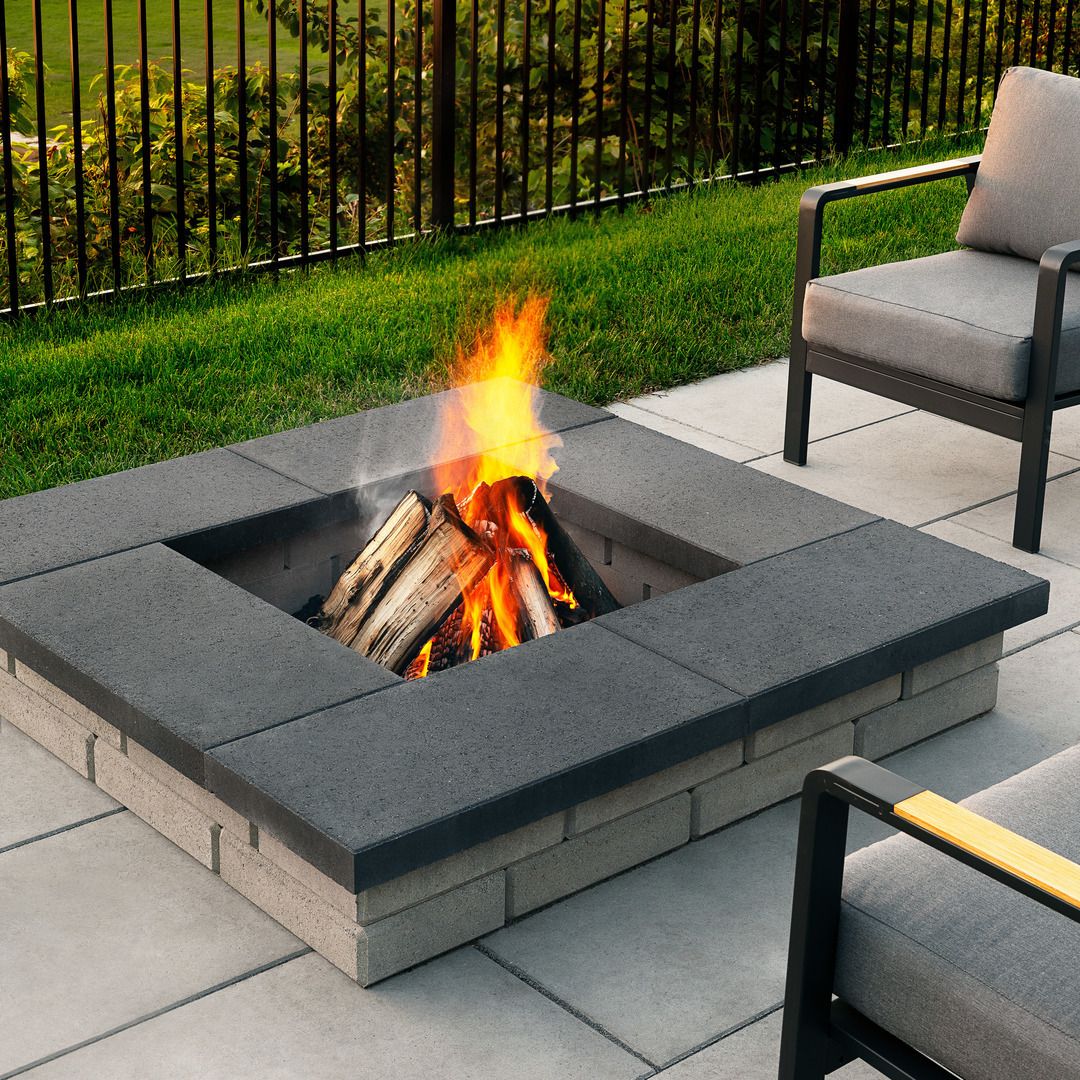 The Raffinato Fire Pit by Techo-bloc - Rock Stone and Sand Yard